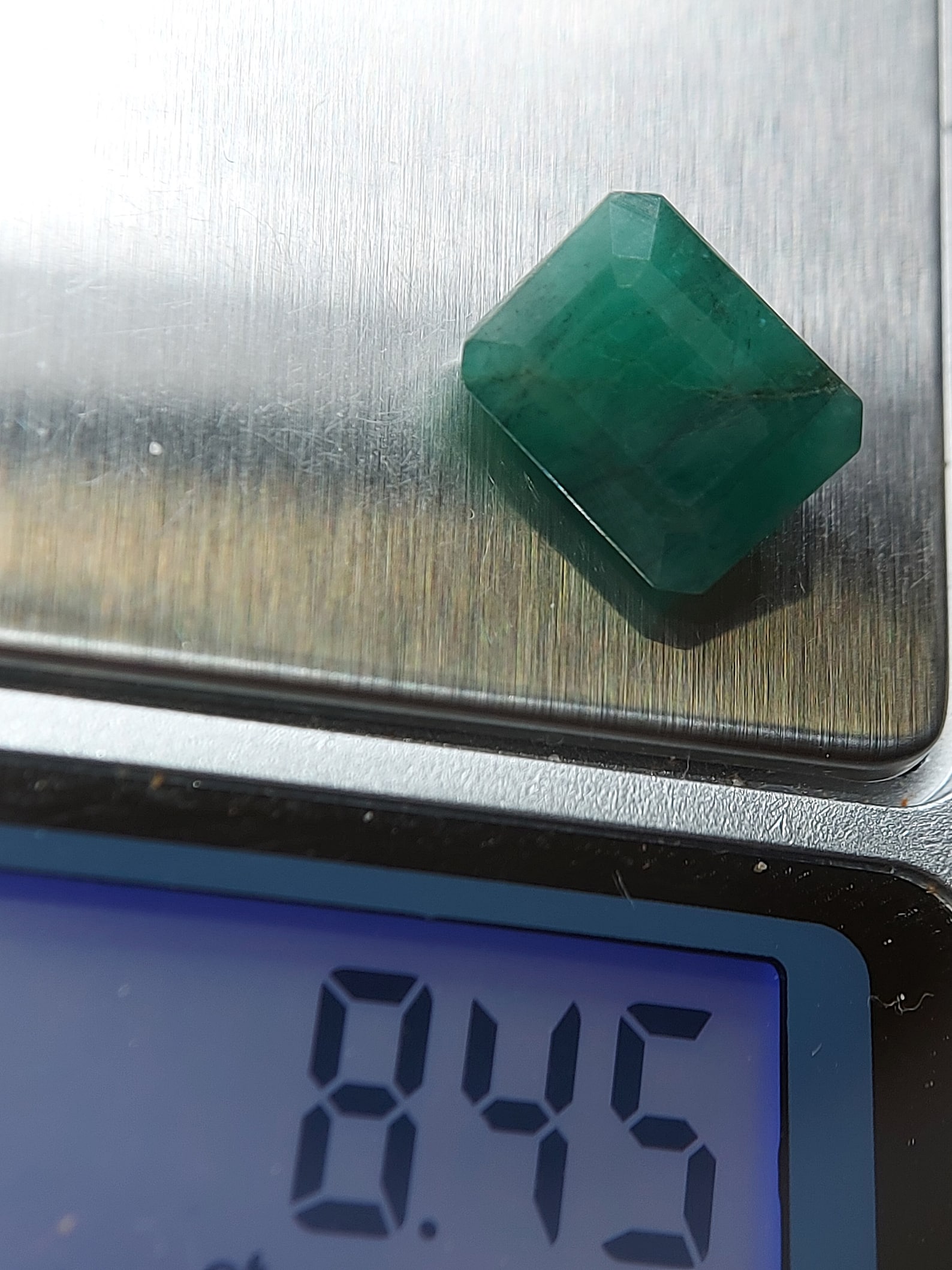 Big Dark Green Emerald Gemstone - Faceted Natural Beryl 8.45 CTS ...