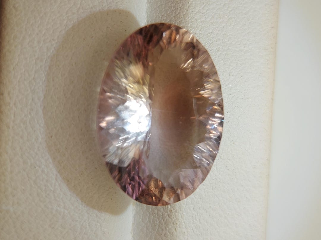 Natural Ametrine Gemstone - Faceted Bi Color Trystine Quartz 14.40 CTS ...