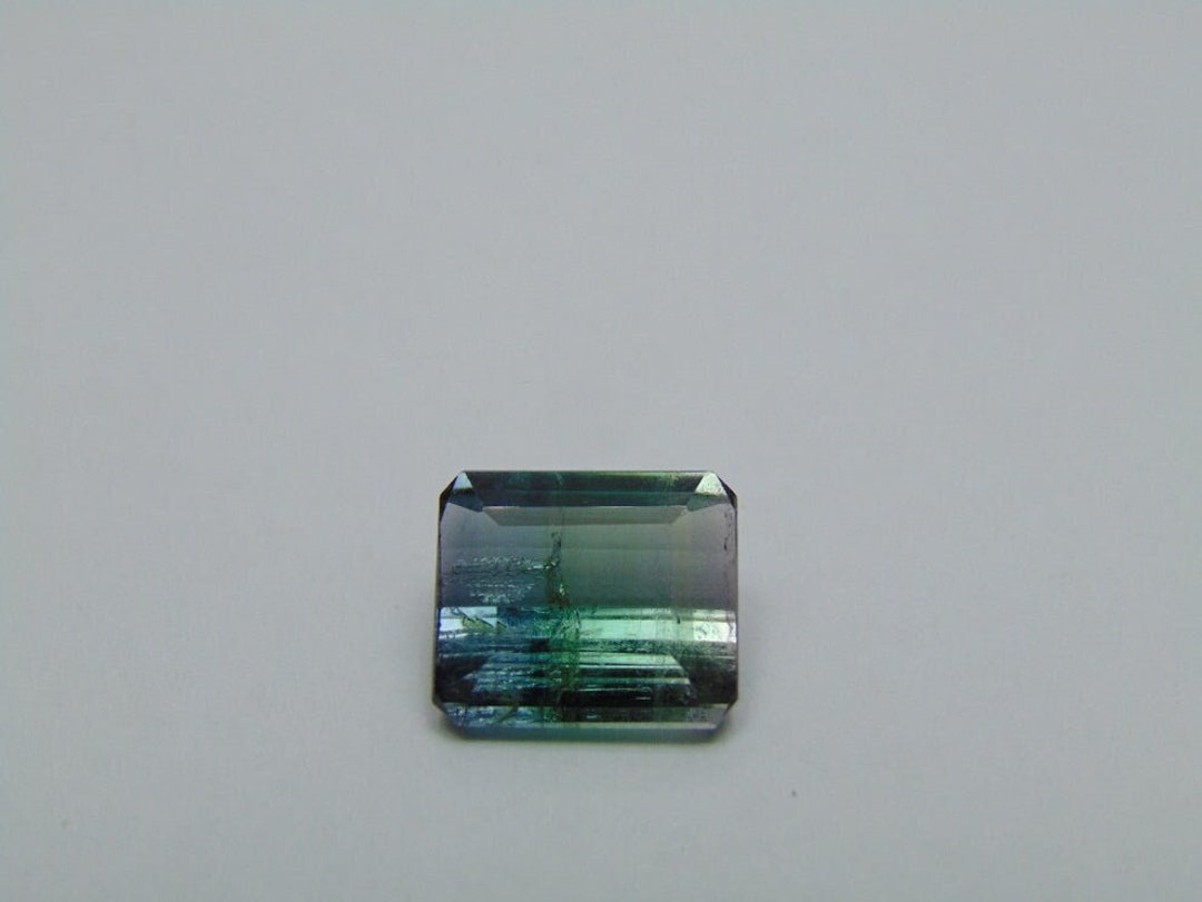 Tri Color Tourmaline Gemstone - Faceted Natural Multi Color Gem 5.00 ...