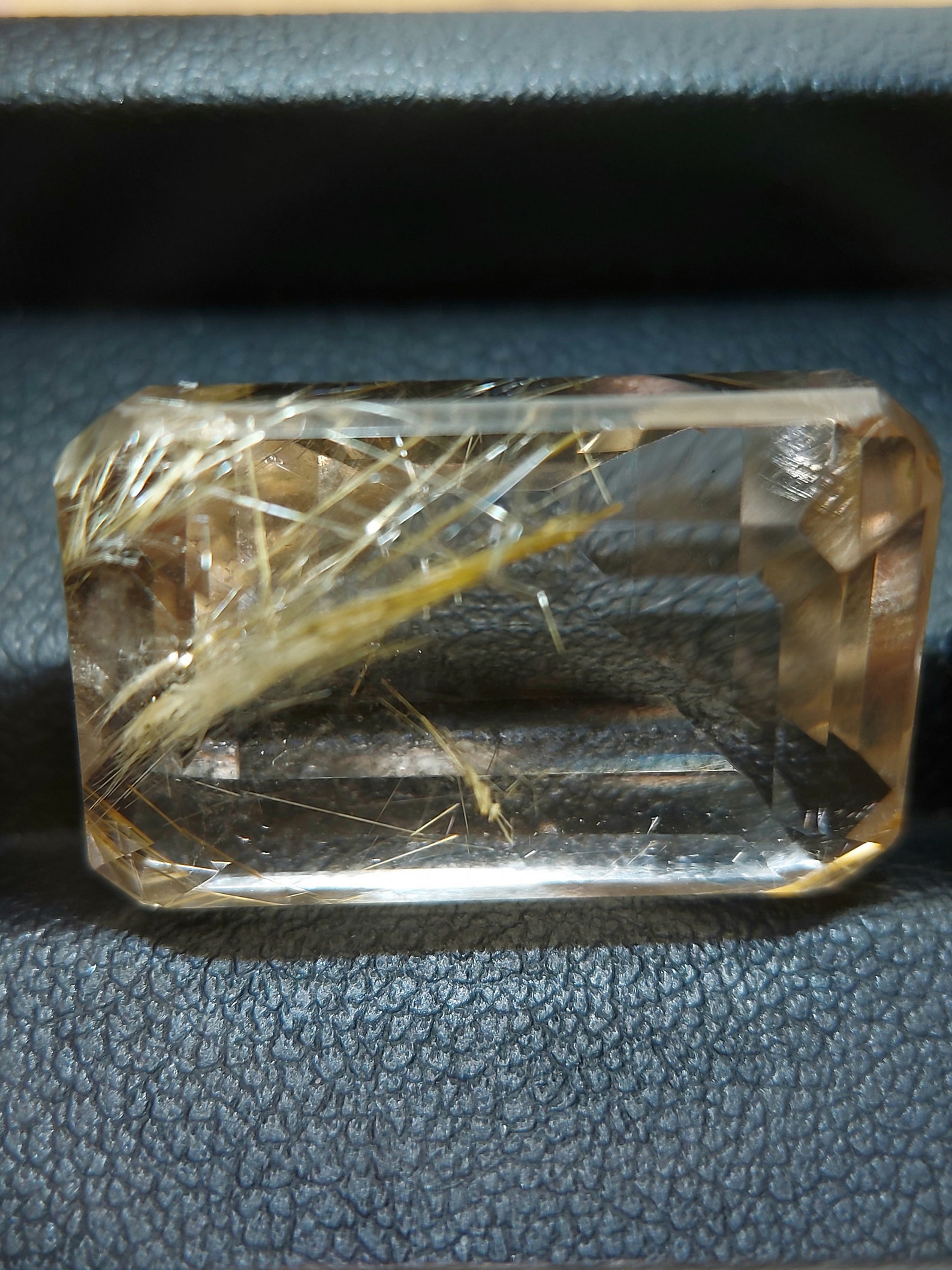 Glowing Gold Rutile Quartz Gemstone - Faceted Natural Rutilated Quartz ...