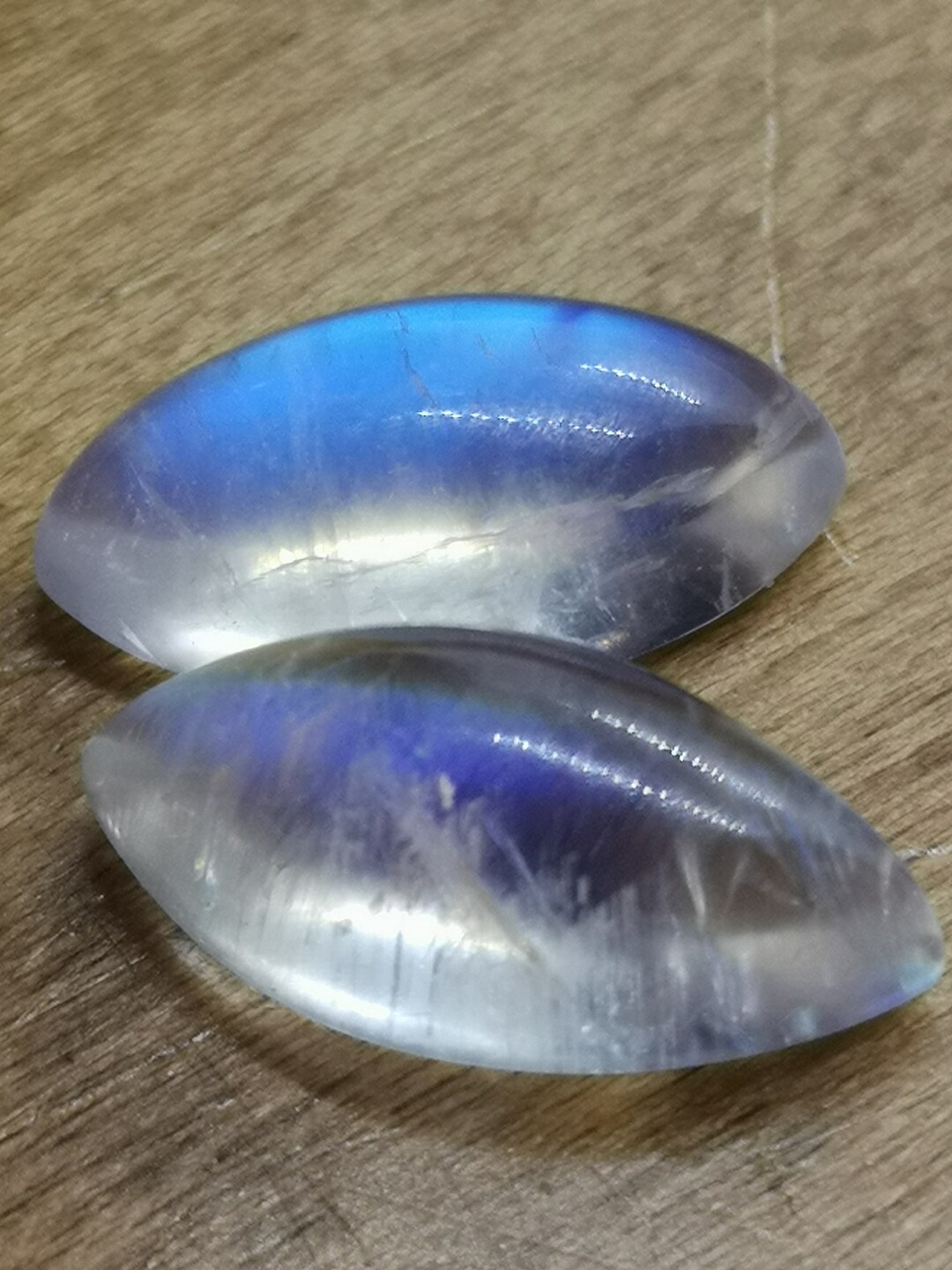 Natural Moonstone Cabochon - Orthoclase Feldspar Gemstone 2 Piece ...