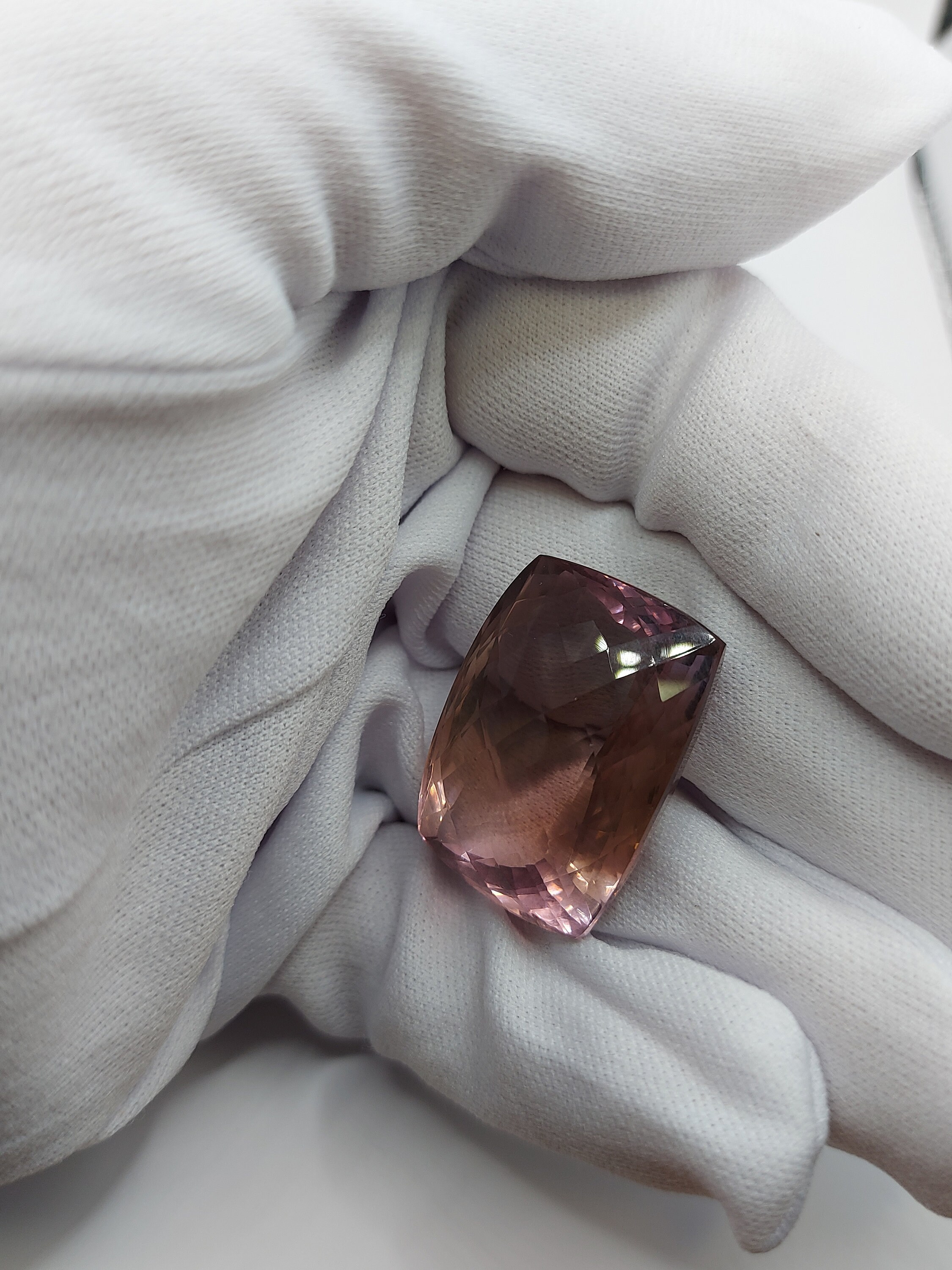 Giant Checker Cut Ametrine Gemstone - Natural Bi Color Trystine Quartz ...