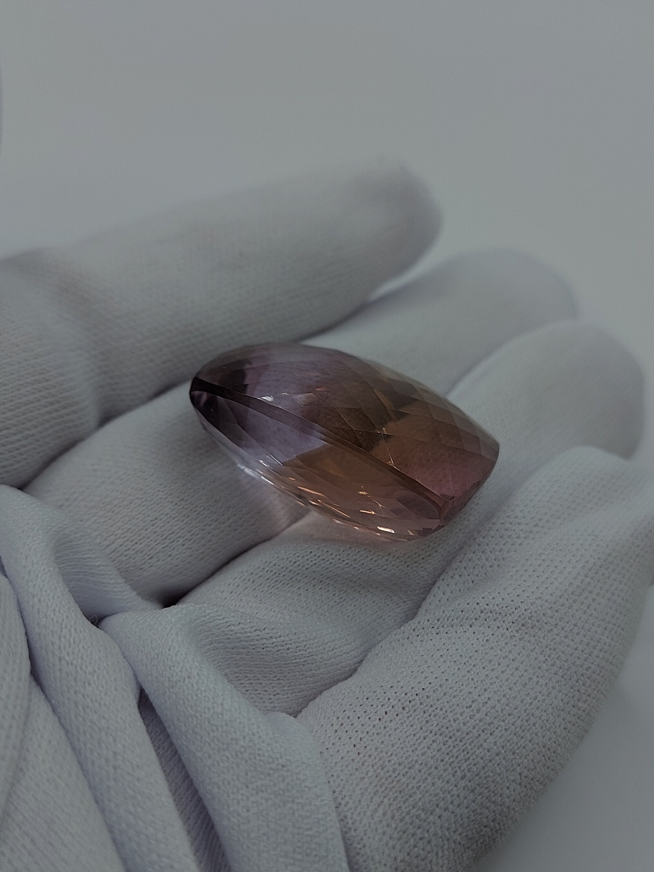 Giant Checker Cut Ametrine Gemstone - Natural Bi Color Trystine Quartz ...