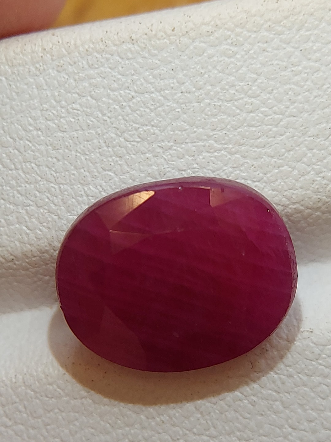 Large Sparkling Ruby Gemstone - Certified Natural Faceted Ruby 9.10 CTS ...