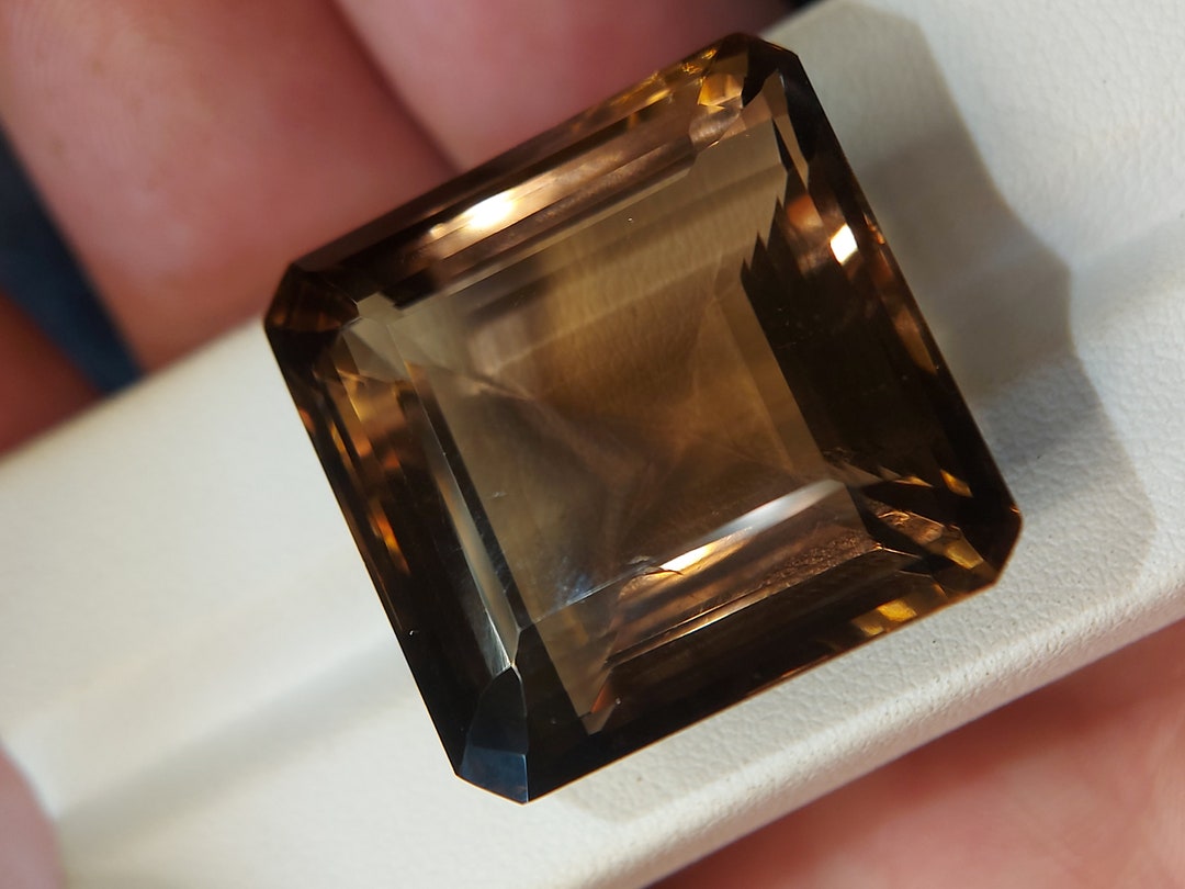 Gargantuan Smokey Quartz Gemstone - Faceted Natural Quartz 98.20 CTS ...