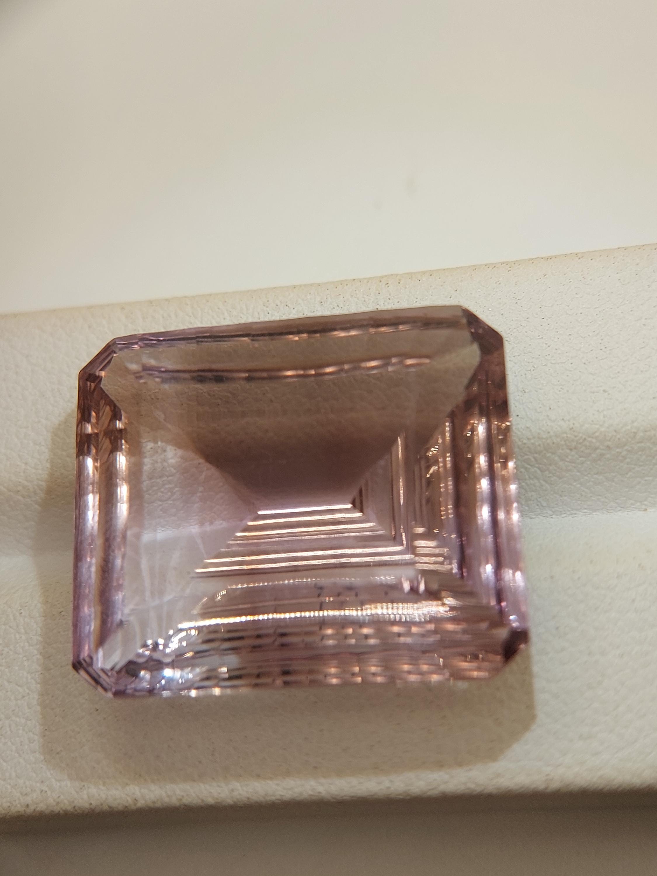 Laser Cut Ametrine Gemstone - Faceted Natural Trystine Quartz 44.75 CTS ...