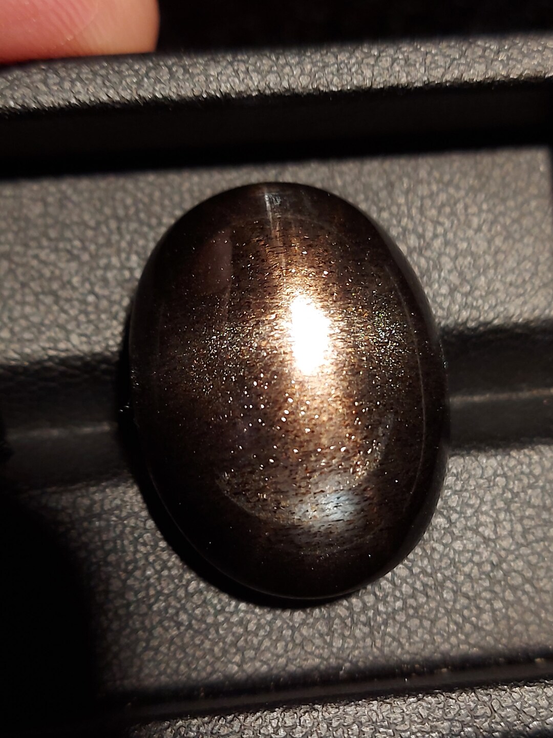 Giant Black Star Sunstone Cabochon Loose Natural Sunstone Gemstone 37. ...