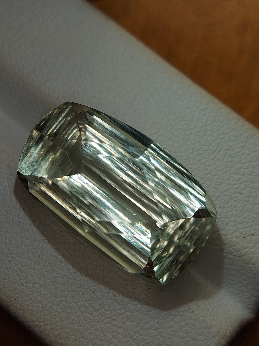 Laser Cut Prasiolite Gemstone - Faceted Natural Green Amethyst 16.50 ...