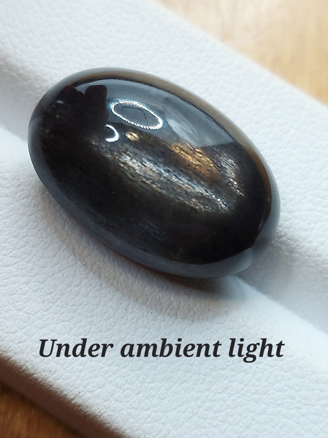 Vivid Black Star Sunstone Cabochon - Large Natural Sunstone Gemstone 19 ...