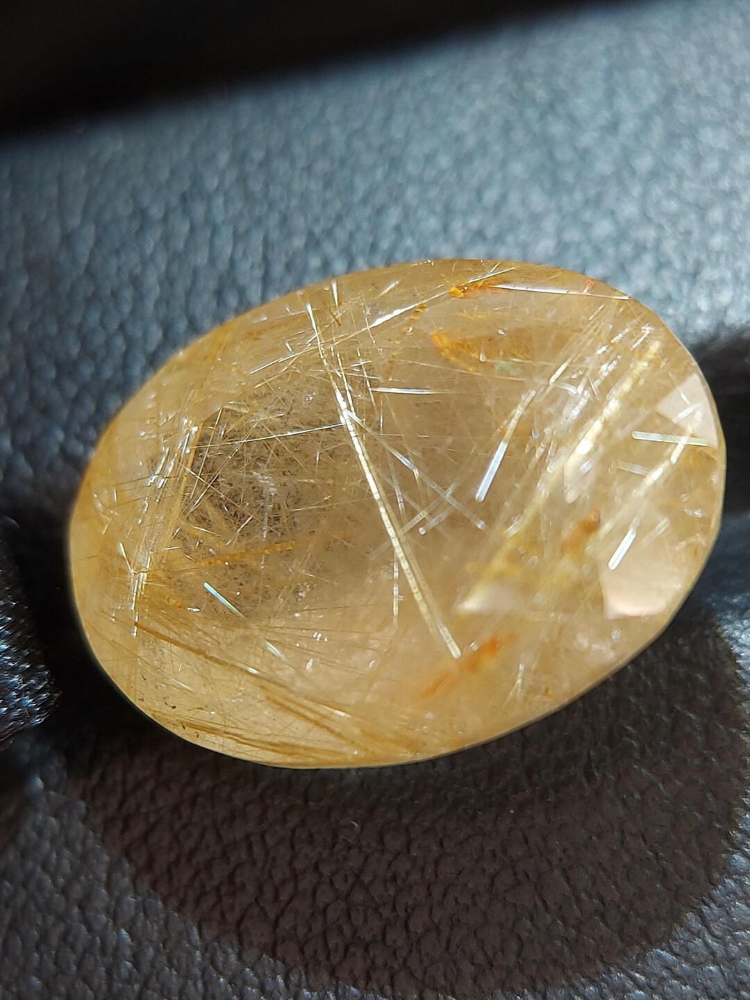 Natural Gold Rutile Quartz Gemstone - Faceted Natural Rutilated Quartz ...
