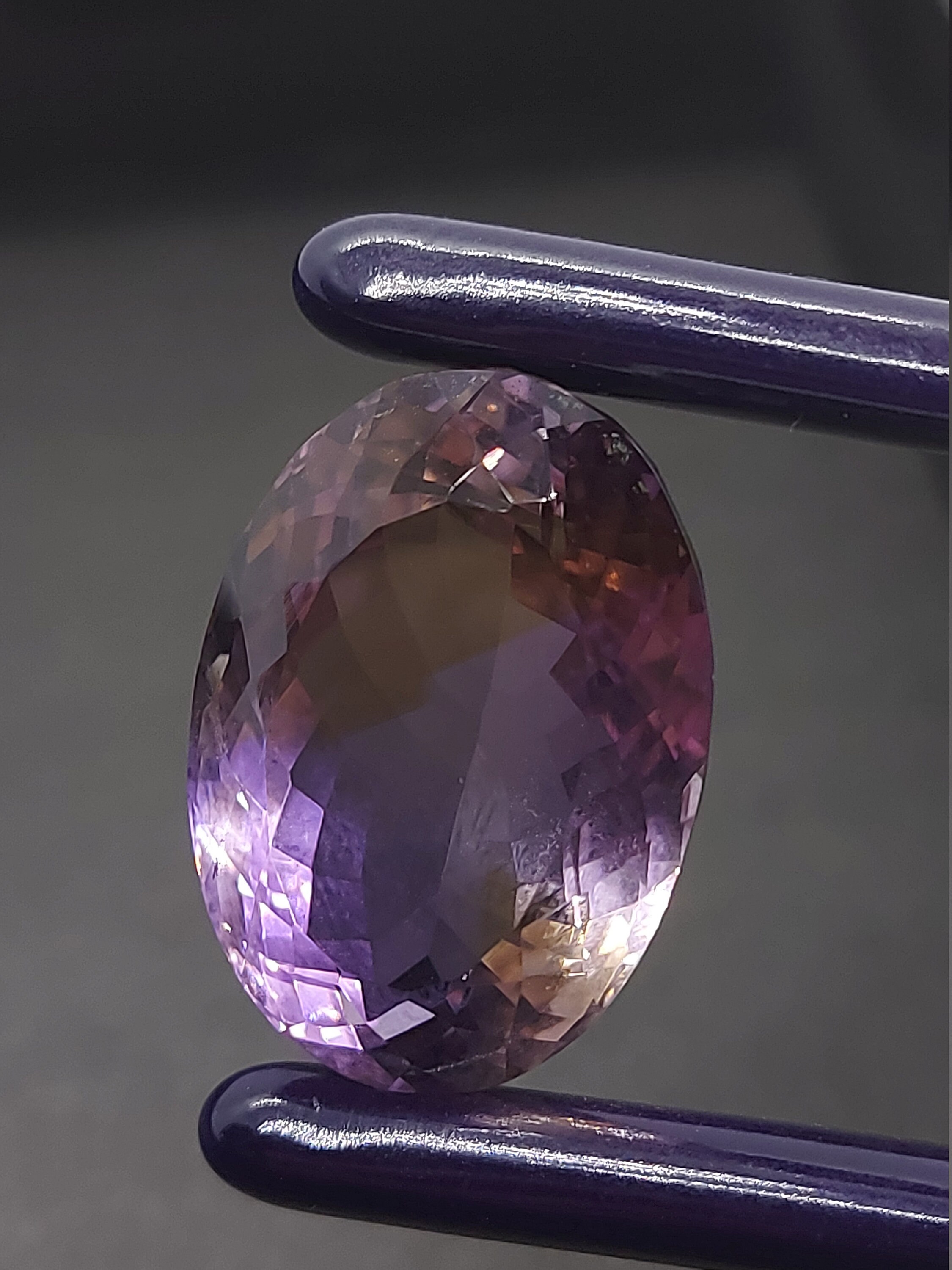 Pendant Sized Natural Ametrine Gemstone - Faceted Loose Trystine Quartz ...