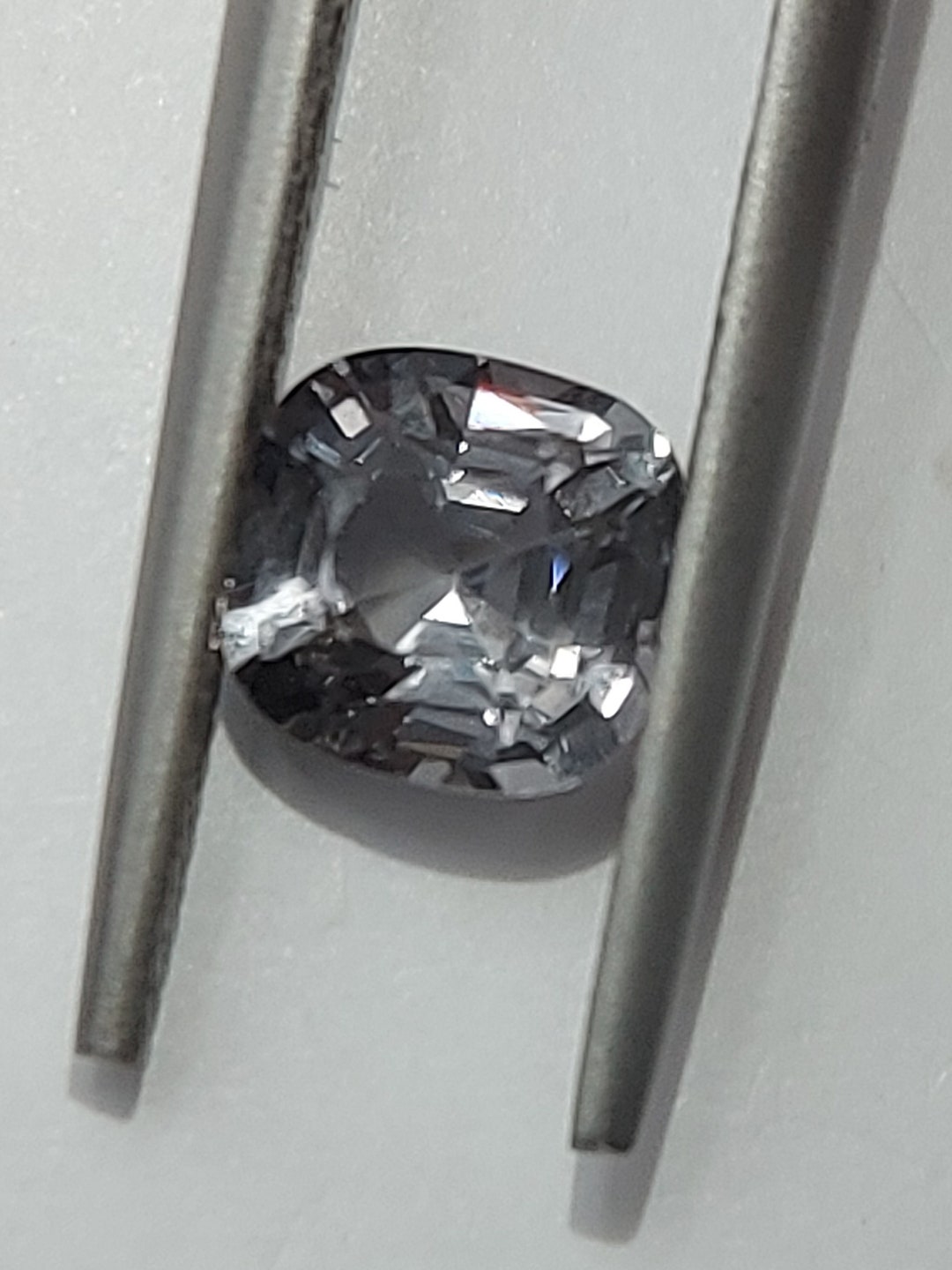 Super Silver Sparkle Spinel Gemstone Faceted Natural Spinel 1.10 CTS ...