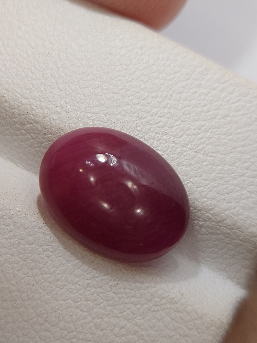 African Ruby Cabochon - Natural Untreated Ruby Gemstone 6.85 CTS - Oval ...