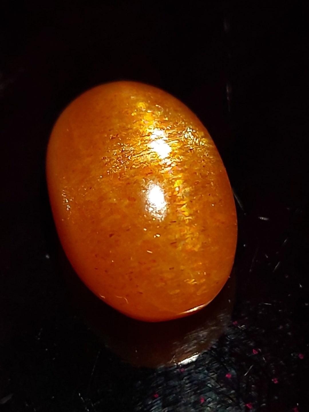 Golden Star Sunstone Cabochon Natural Sunstone Gemstone 6.80 CTS Oval ...