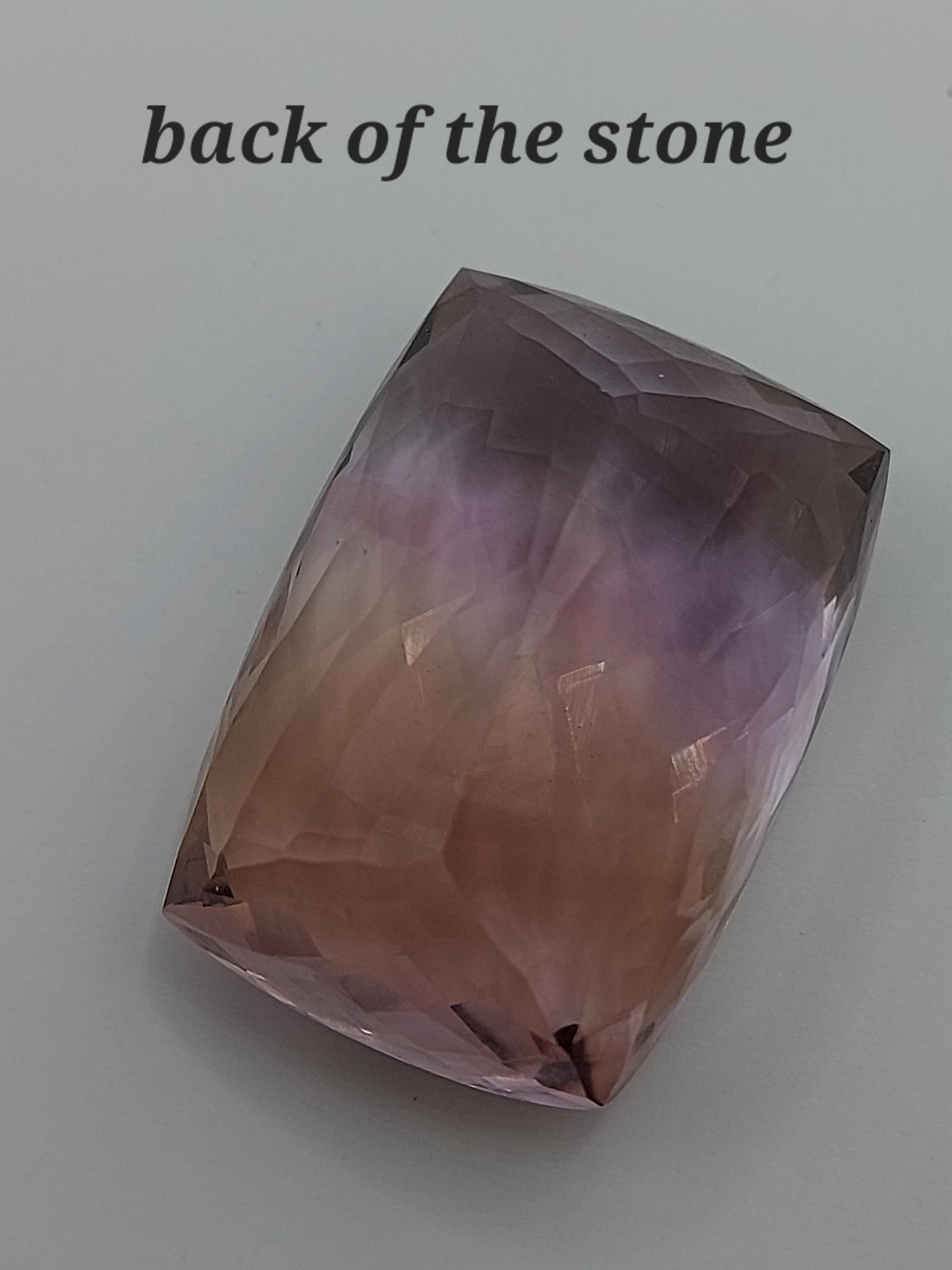 Giant Checker Cut Ametrine Gemstone - Natural Bi Color Trystine Quartz ...