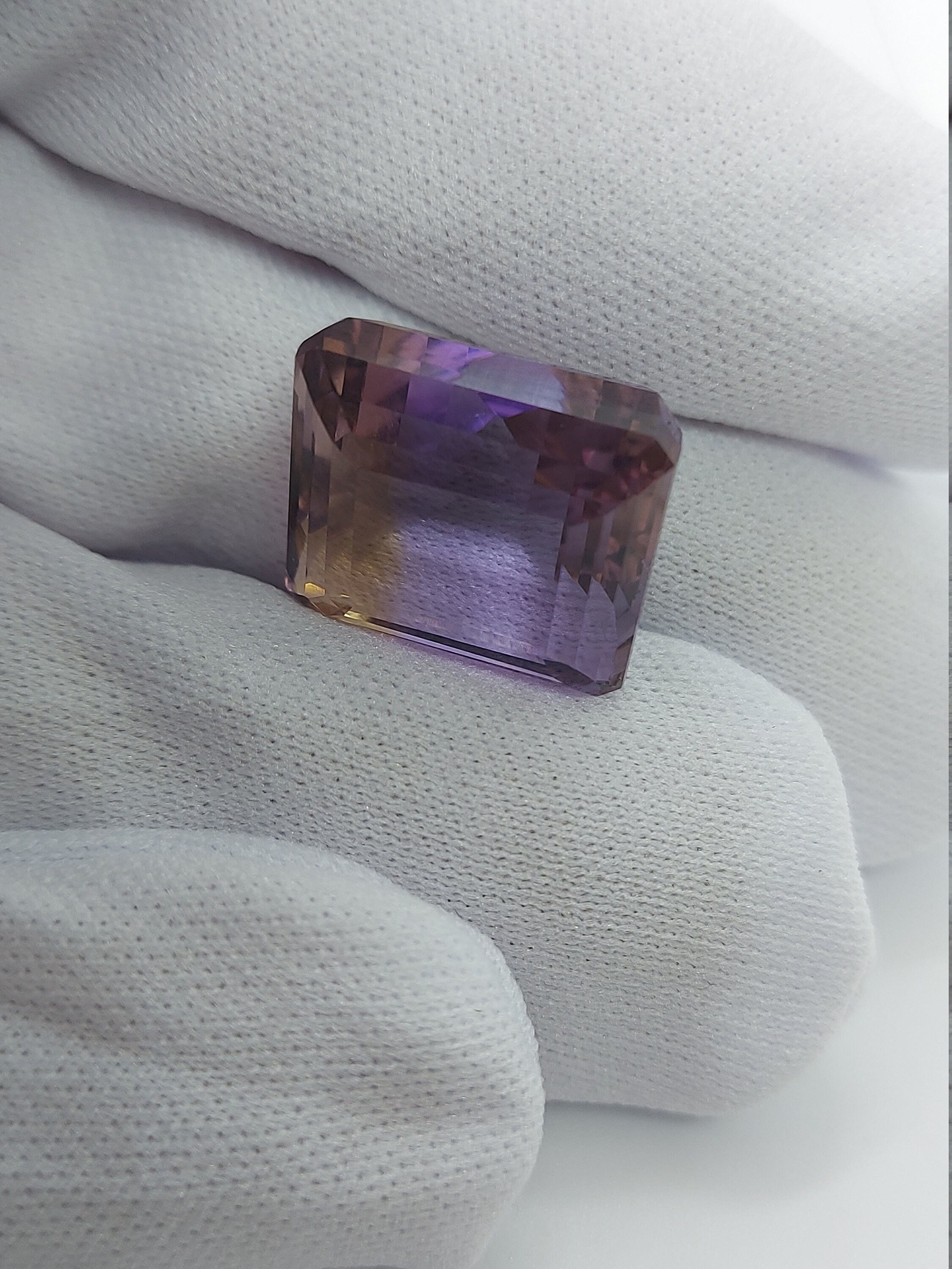 Natural Bi Color Ametrine Gemstone - Faceted Loose Ametrine 21.55 CTS ...