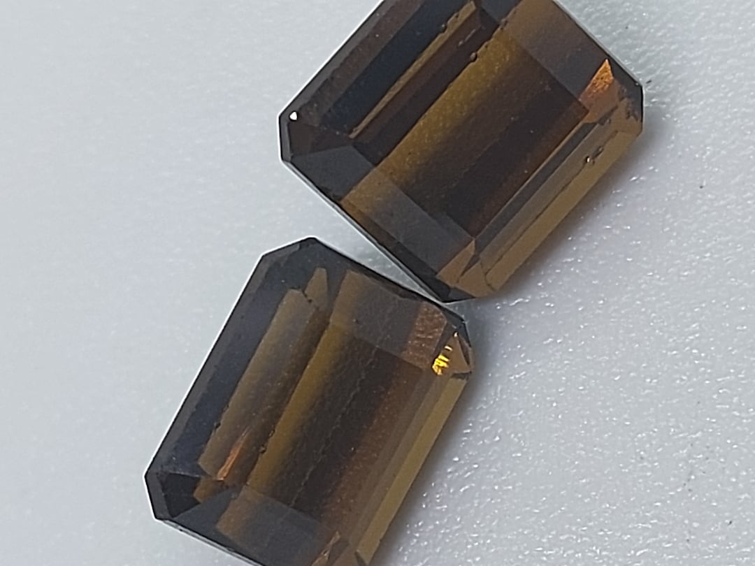 Gefacetteerde toermalijn edelsteen – natuurlijke goudkleur 6,00 CTS – 2 ...