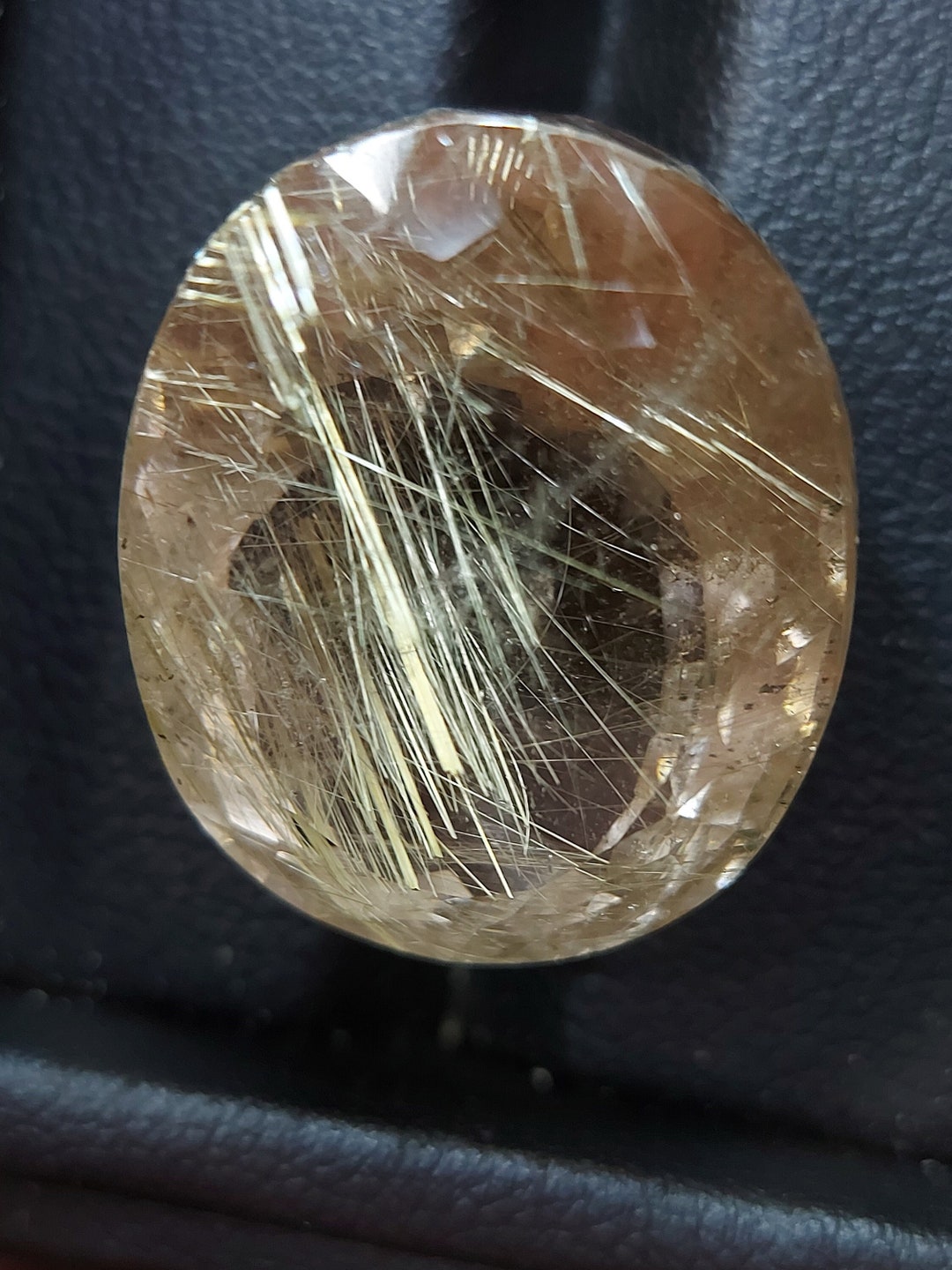 Intense Gold Rutile Quartz Gemstone - Faceted Natural Rutilated Quartz ...