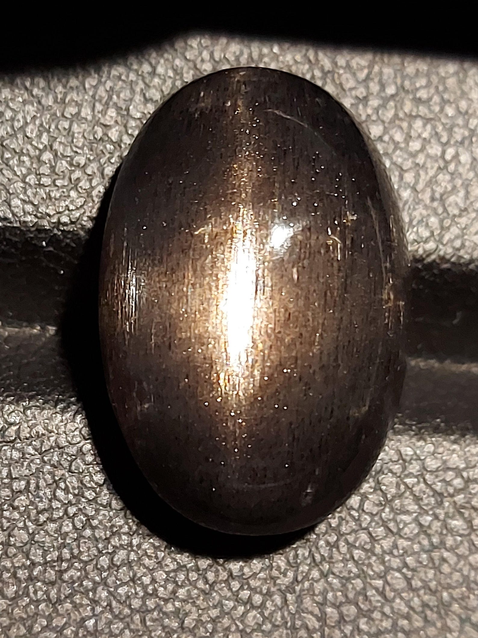 Vivid Black Star Sunstone Cabochon - Large Natural Sunstone Gemstone 19 ...