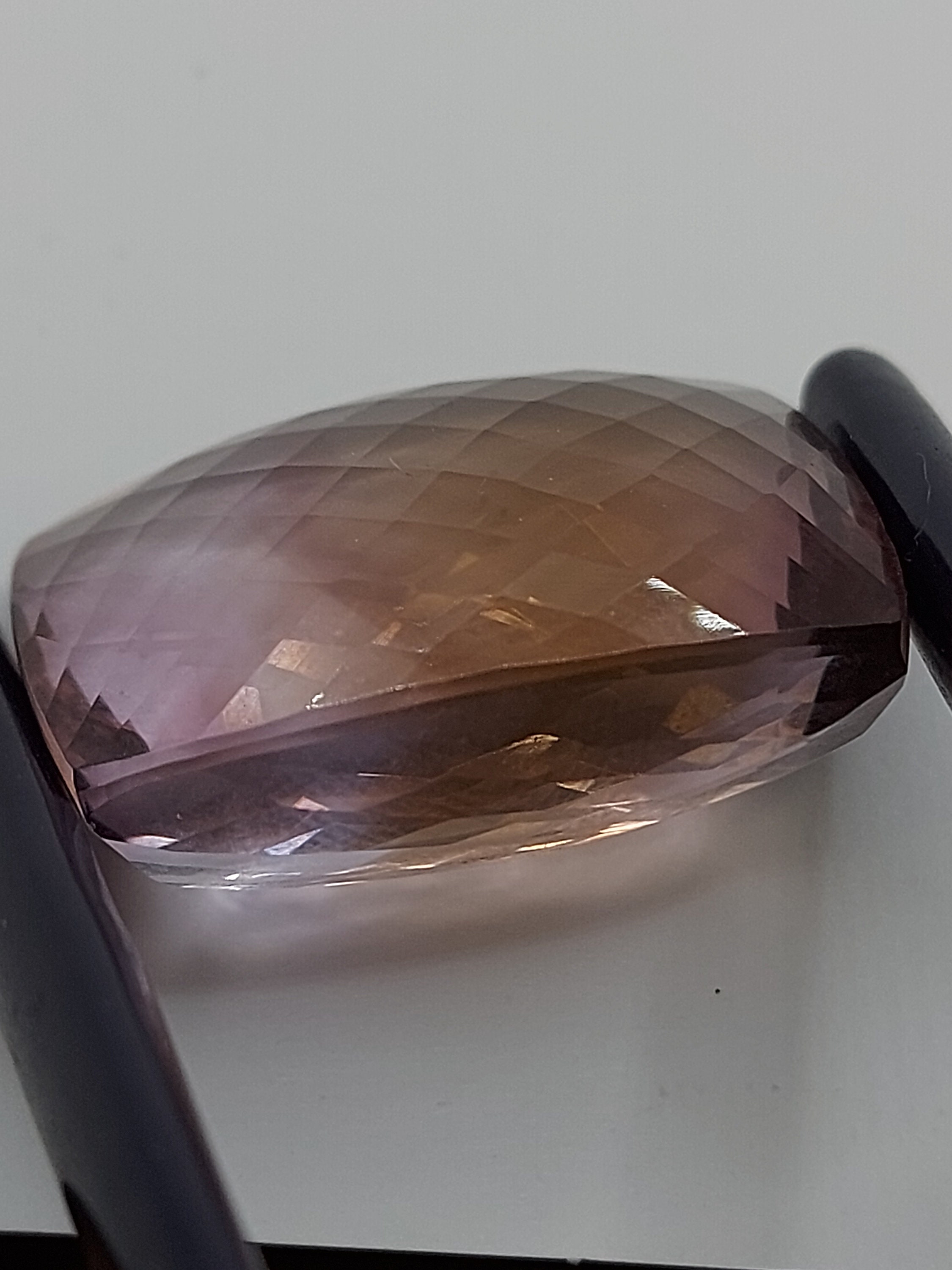 Giant Checker Cut Ametrine Gemstone - Natural Bi Color Trystine Quartz ...