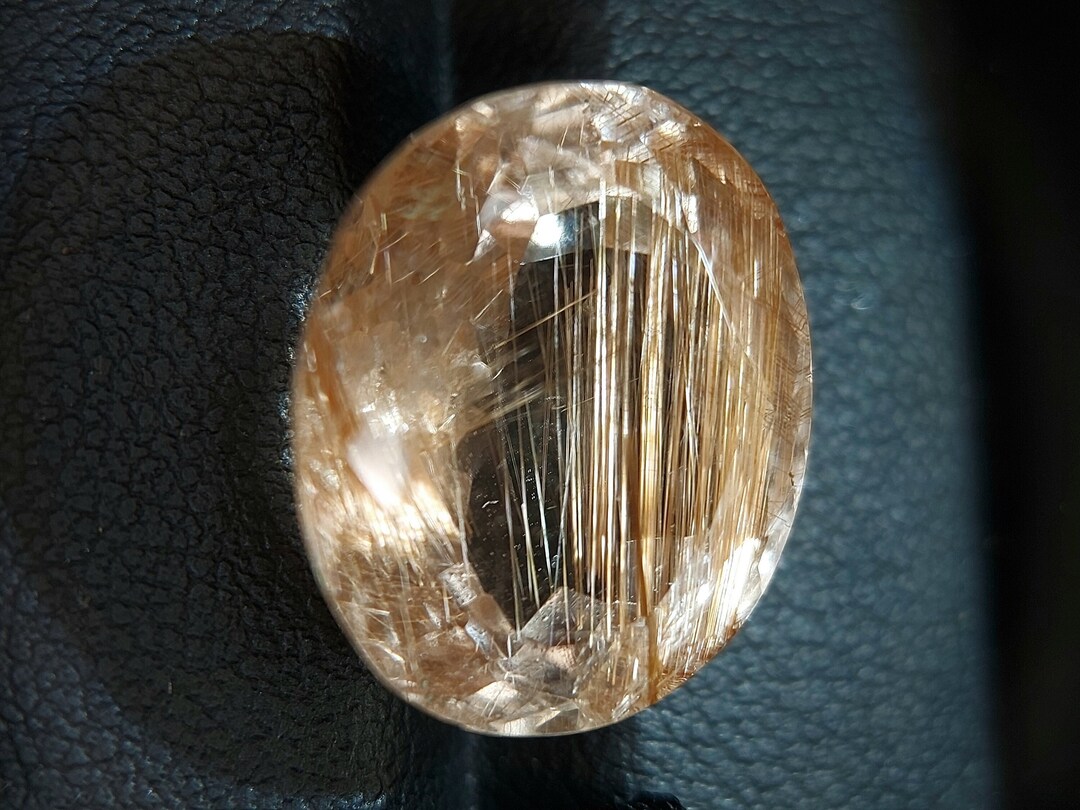Blinding Gold Rutile Quartz Gemstone - Faceted Natural Rutilated Quartz ...