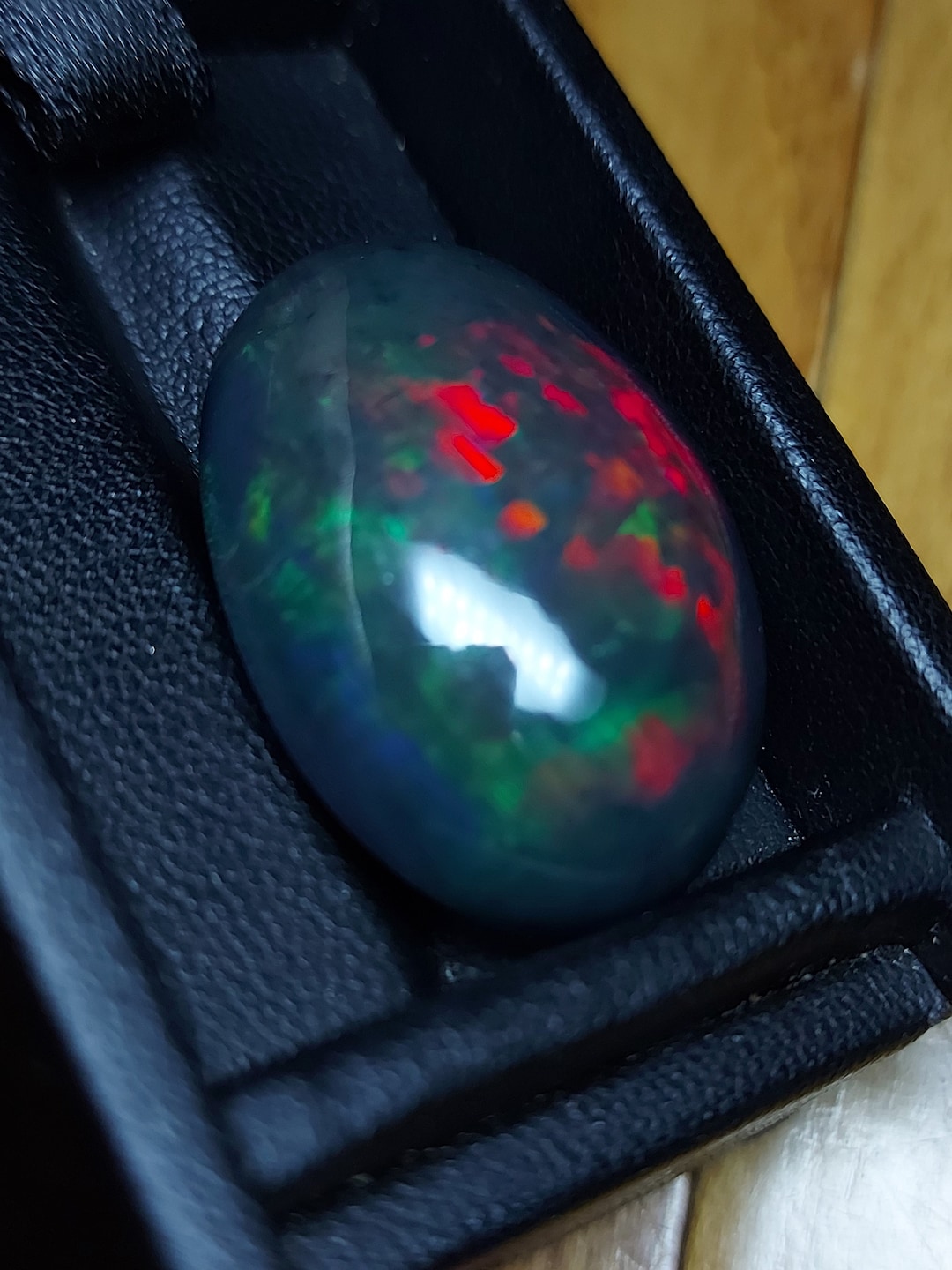 Giant Black Opal Cabochon - Loose Natural Welo Opal Gemstone 31.15 CTS ...