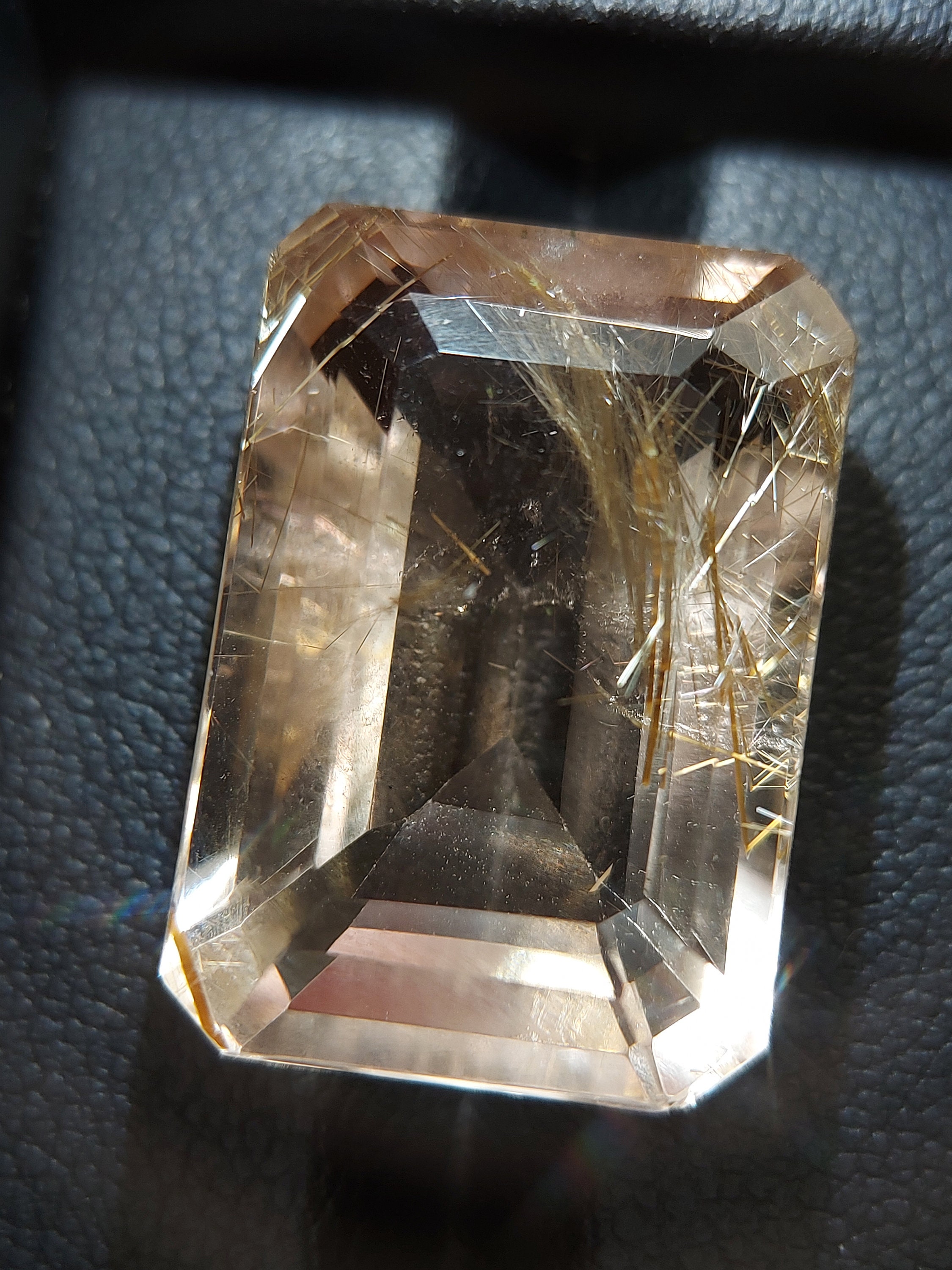 Glowing Gold Rutile Quartz Gemstone - Faceted Natural Rutilated Quartz ...