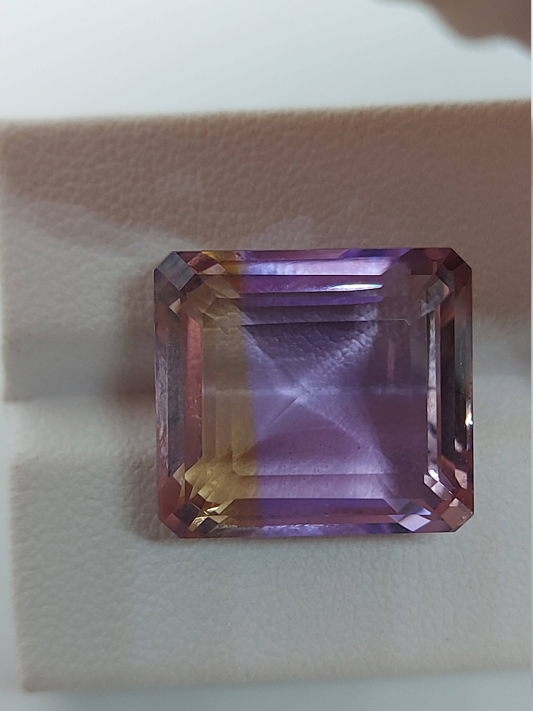 Natural Bi Color Ametrine Gemstone - Faceted Loose Ametrine 21.55 CTS ...