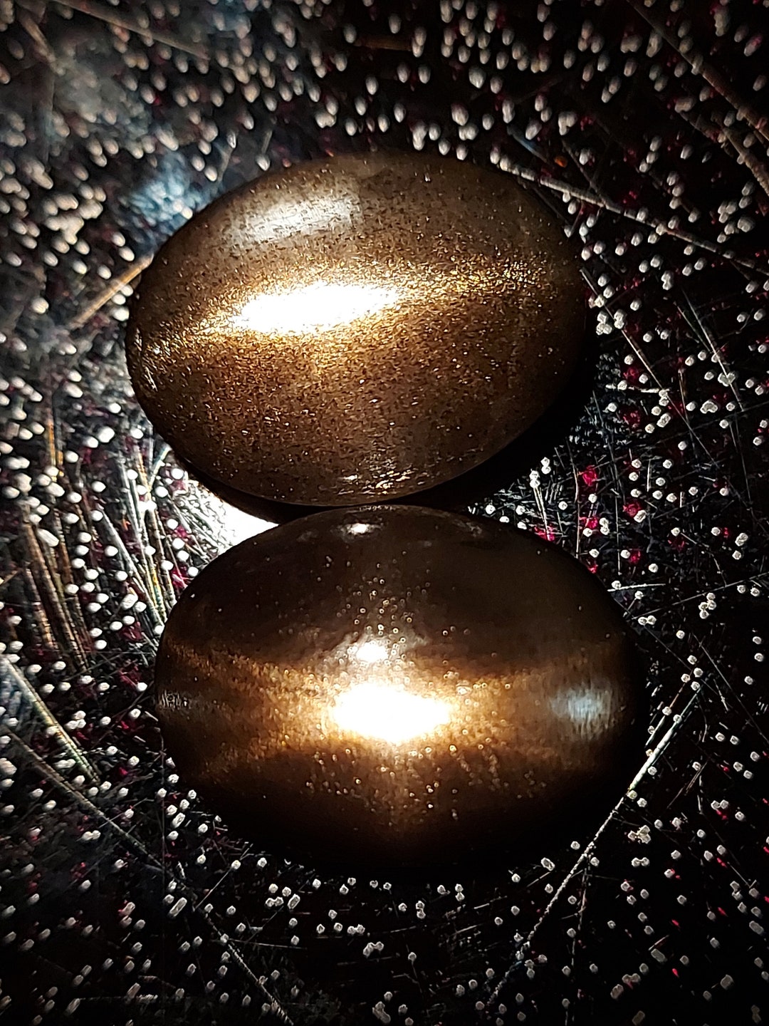 Large Black Star Sunstone Cabochons - Loose Natural Sunstone Gemstone ...