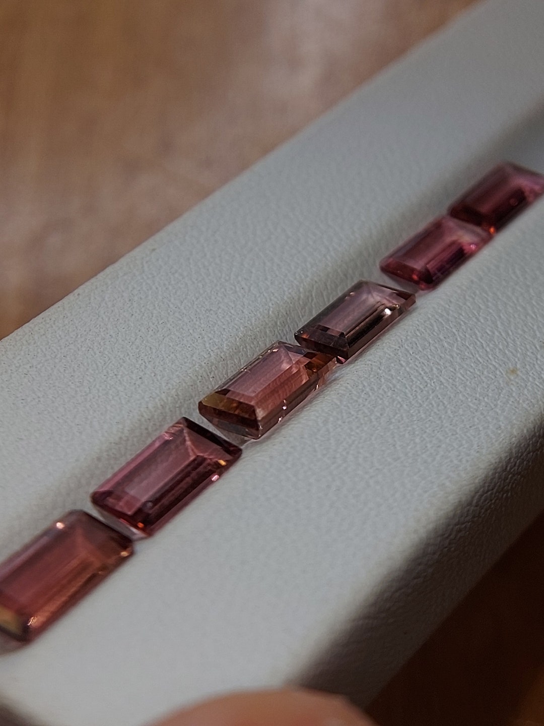 6 Transparent Pink Tourmaline Gemstones - Faceted Natural Rubellite 7. ...