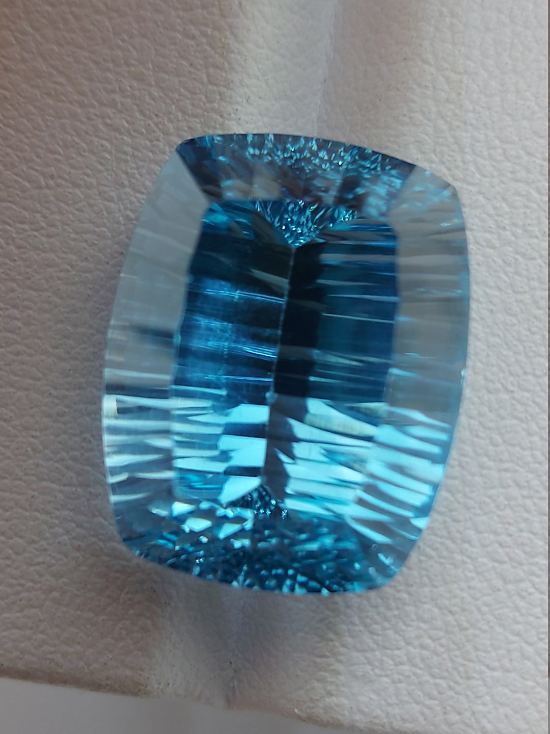 Huge Precision Cut Topaz Gemstone - Faceted Loose Blue Topaz 30.65 CTS ...