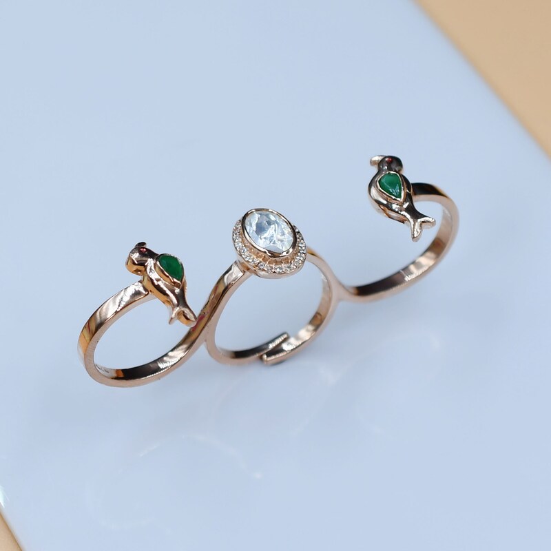 Three Finger Ring - Etsy