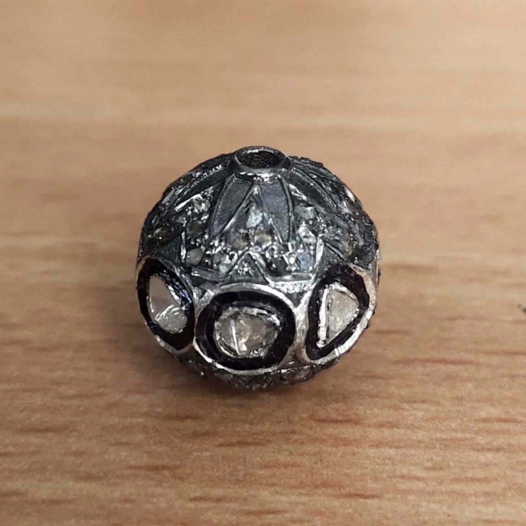 Round Connector Shape Beads CZ Rhinestone Pave Beads Separator Beads ...