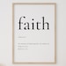 Faith Definition Wall Art Print, Hebrews 11:1 Minimal Christian Wall ...