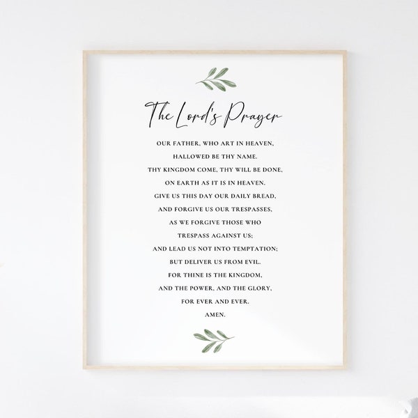 Lords Prayer Sign - Etsy