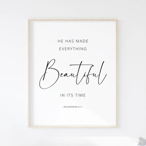 Ecclesiastes 3:11 He Has Made Everything Beautiful in Its Time, Minimal ...