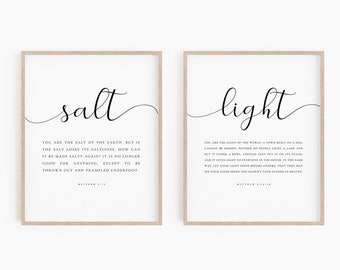 Salt and Light Sign - Etsy
