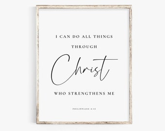 I Can Do All Things Philippians 4:13 Watercolor Scripture Art Printable ...