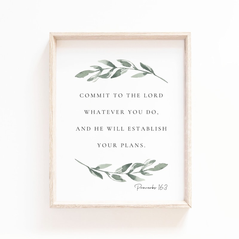 Proverbs 16 3 - Etsy