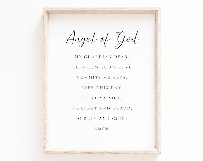 Guardian Angel Poster, Angel of God, My Guardian Dear, Christian Child ...