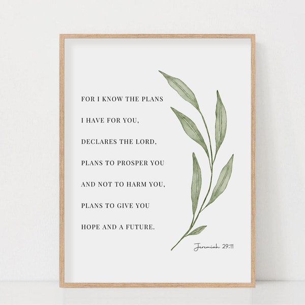 Jeremiah 29 11 Print - Etsy