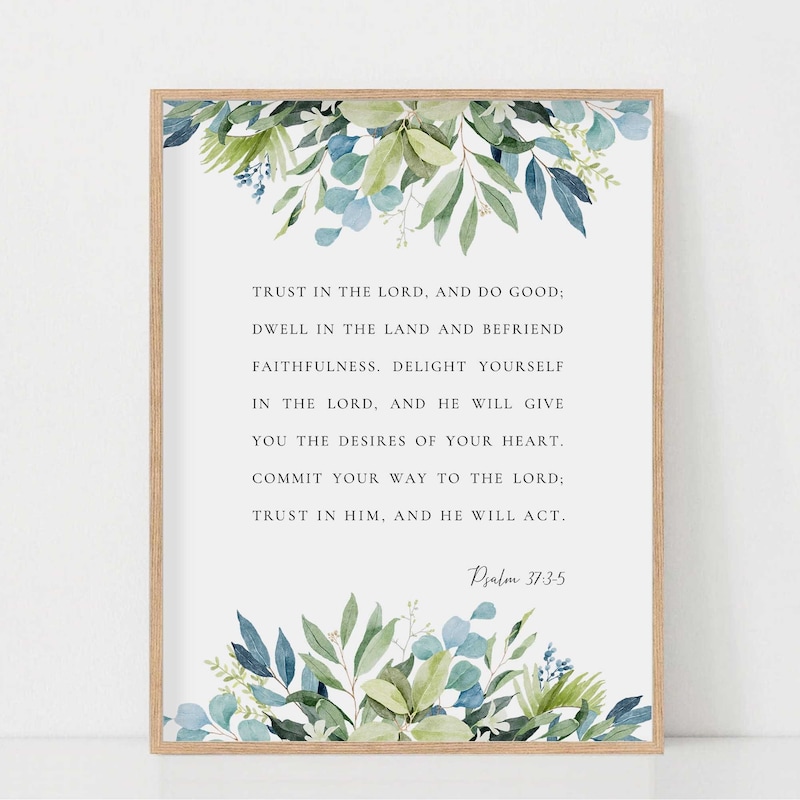 Psalm 37 Poster - Etsy UK