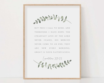 His Mercies Are New Every Morning Lamentation 3:23 Watercolor Bible ...