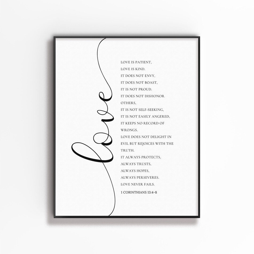 1 Corinthians 13:4-8, Love is Patient, Love is Kind, Love Never Fails ...