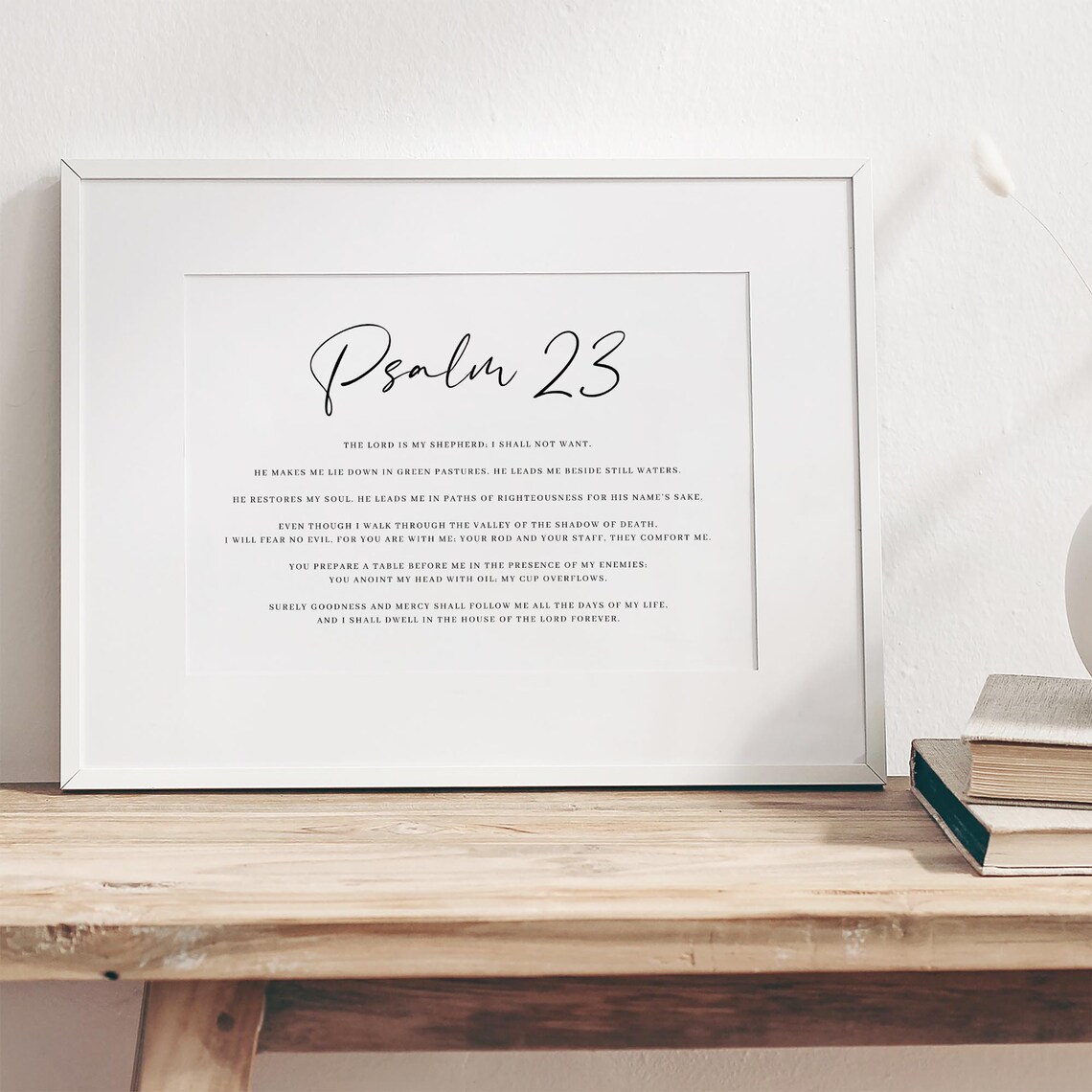 Psalm 23 the Lord is My Shepherd Bible Verse Wall Art | Etsy