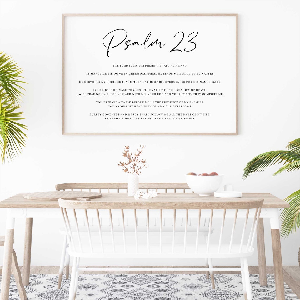 Psalm 23 the Lord is My Shepherd Bible Verse Wall Art | Etsy