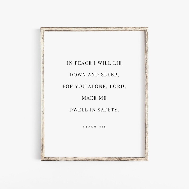 Psalm 4 8 - Etsy
