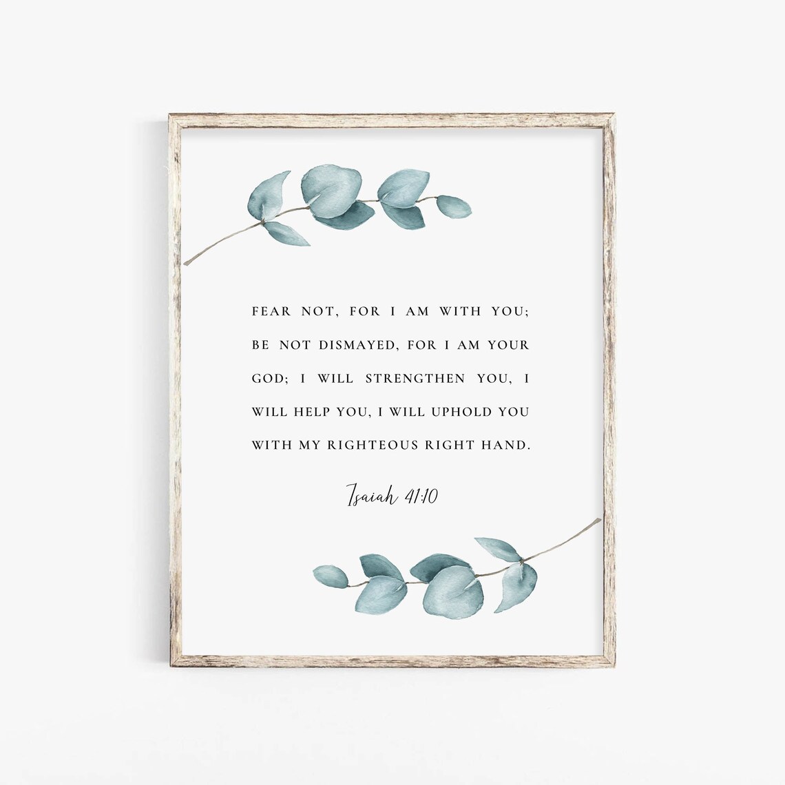 Isaiah 41:10 Bible Verse Wall Art Botanical Scripture Print for ...