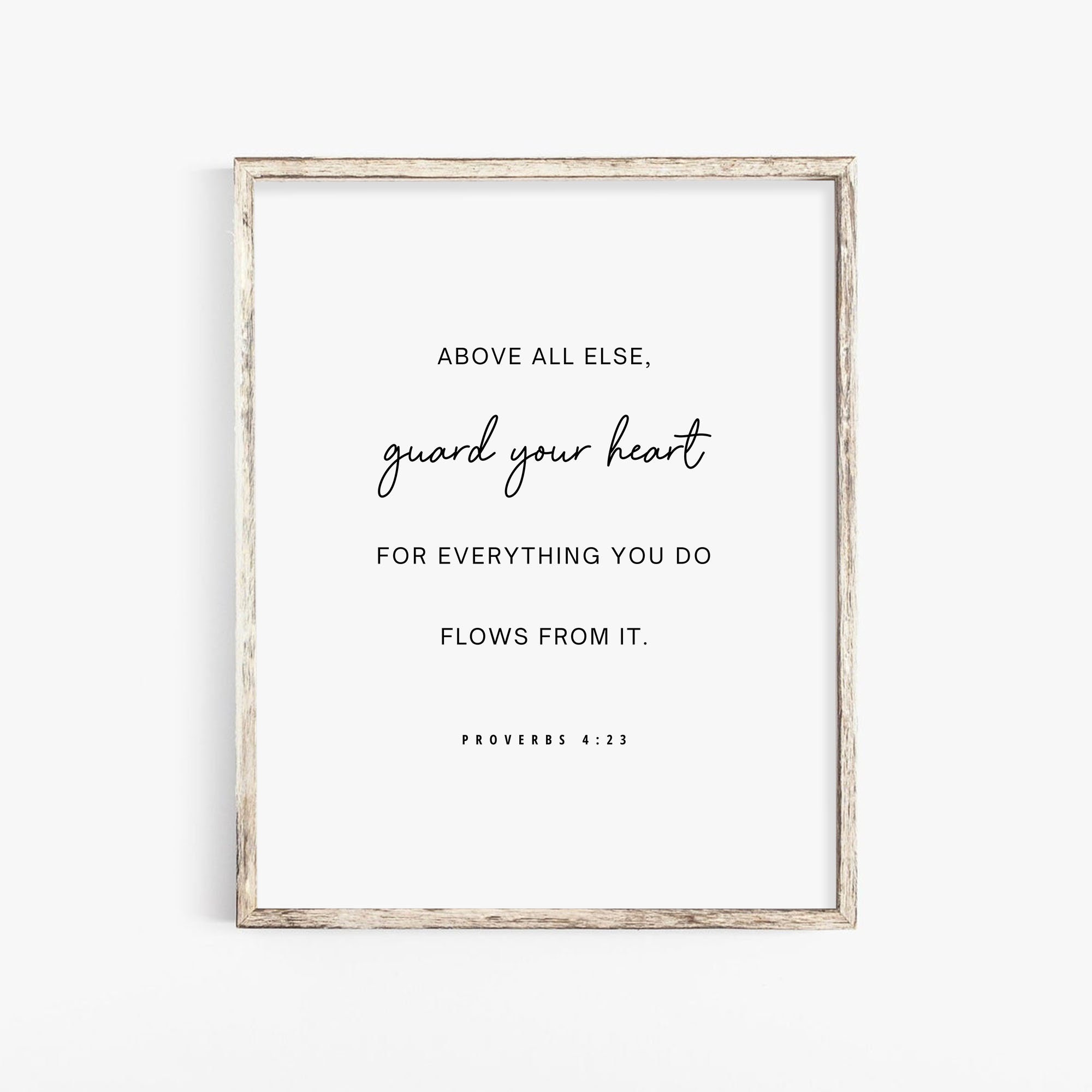 Guard your heart Bible Verse Bible verse prints Scripture Art from it ...