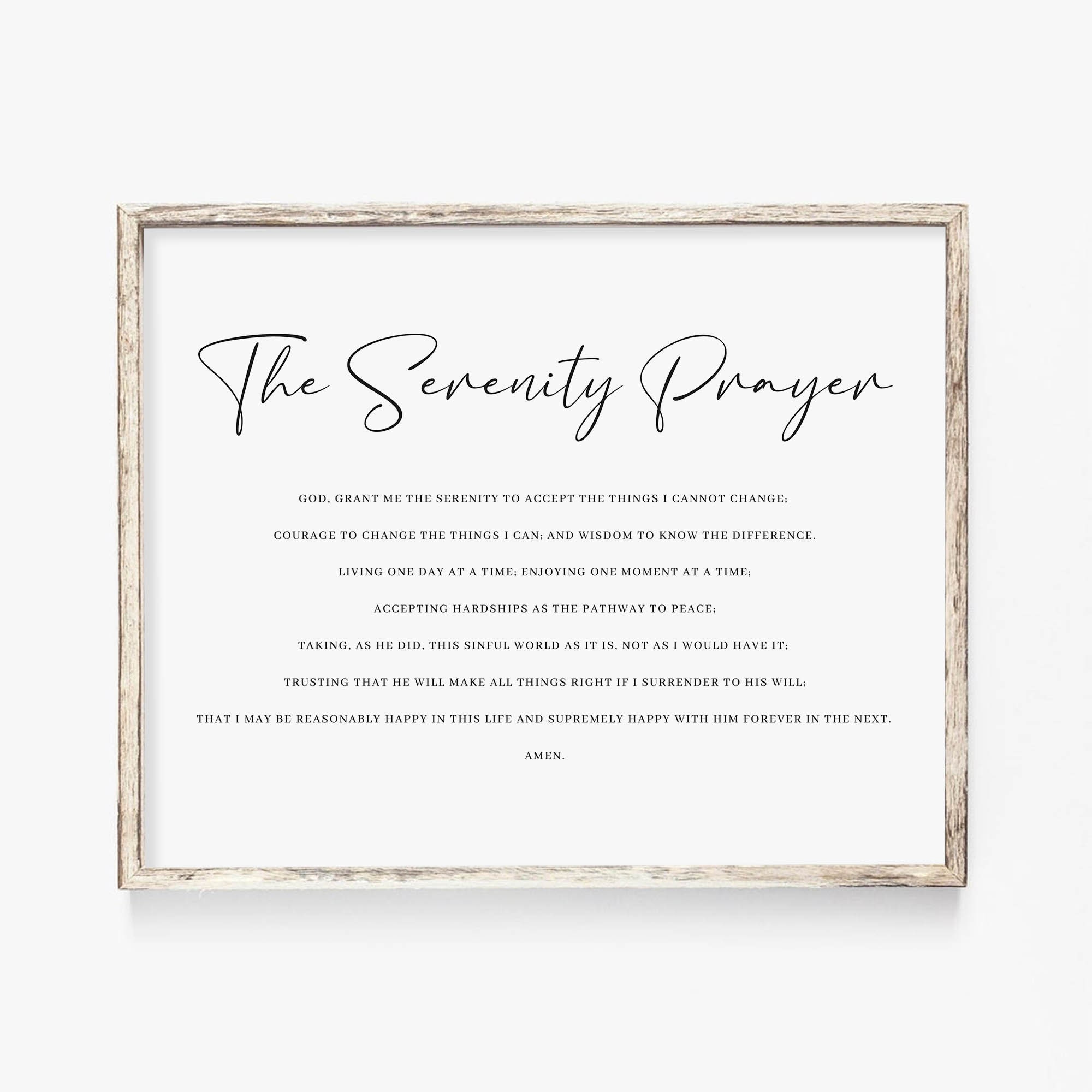 Serenity Prayer Print: Christian Bible Verse Wall Art (digital Download ...